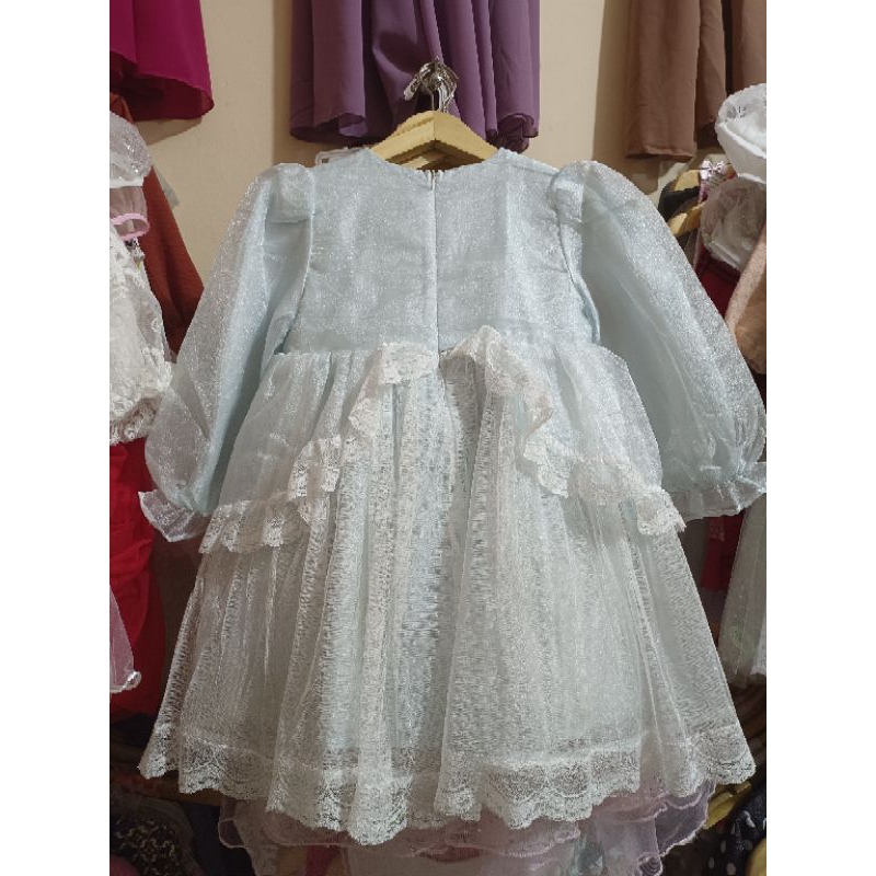 Jual PL gaun ala noni belanda organza 5-6 thn | Shopee Indonesia