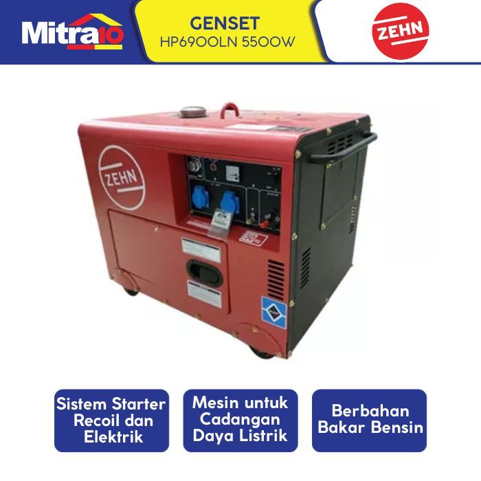 Jual Zehn Genset HP6900LN 5500 Watt Merah | Shopee Indonesia