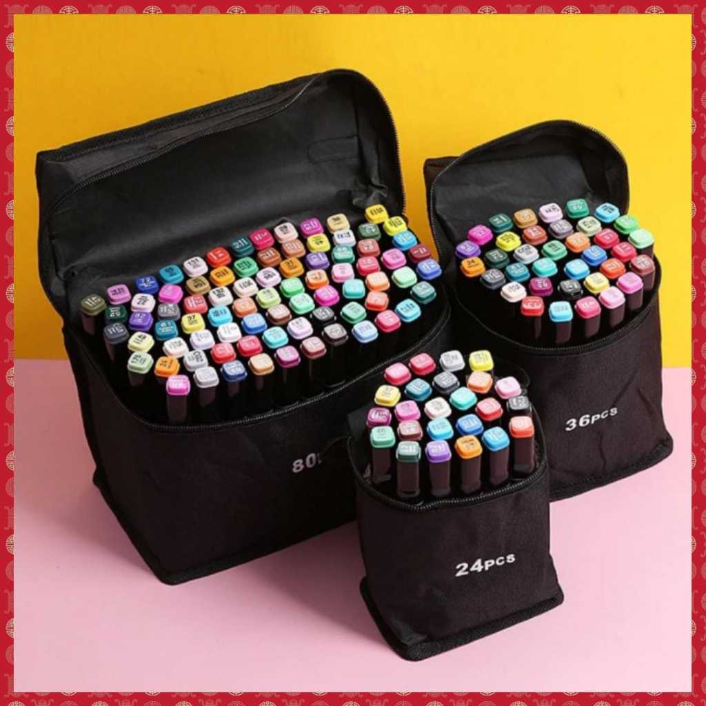 Jual WWEN Stabilo Spidol Warna Sketsa Umum Dua Sisi Kepala Tulis Luas ...