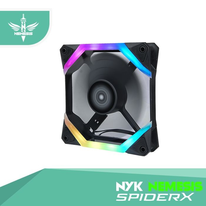 Jual NYK Nemesis SPIDER X RGB Led 120mm Silent Fan Gaming Case | Shopee ...