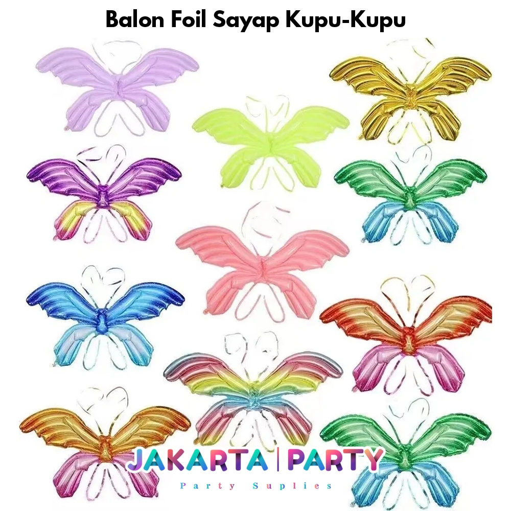 Jual Balon Foil Sayap Kupu Kupu / balon foil ulang tahun dekorasi ...