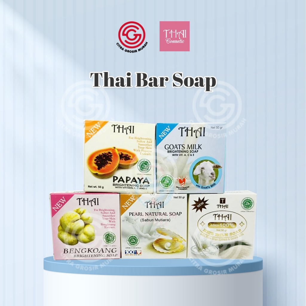 Jual THAI BAR SOAP 50gr Sabun Goats Milk || Rice Milk || Papaya ...