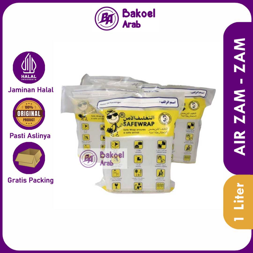 Jual ASLI Air Zam Zam 1 Liter Kualitas Premium Dari Makah Zamzam Untuk ...