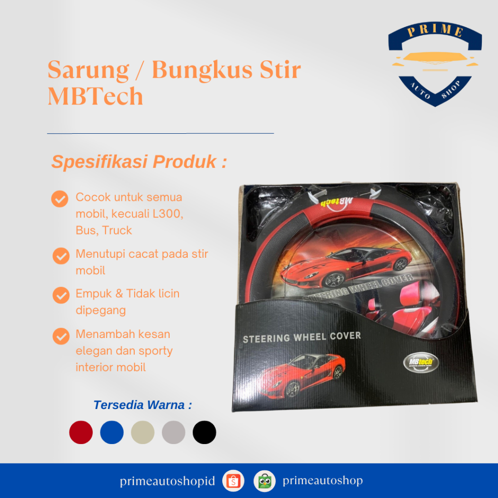 Jual Bungkus Stir Mobil MB Tech / Sarung Stir MB Tech / Cover Stir MB Tech | Shopee Indonesia
