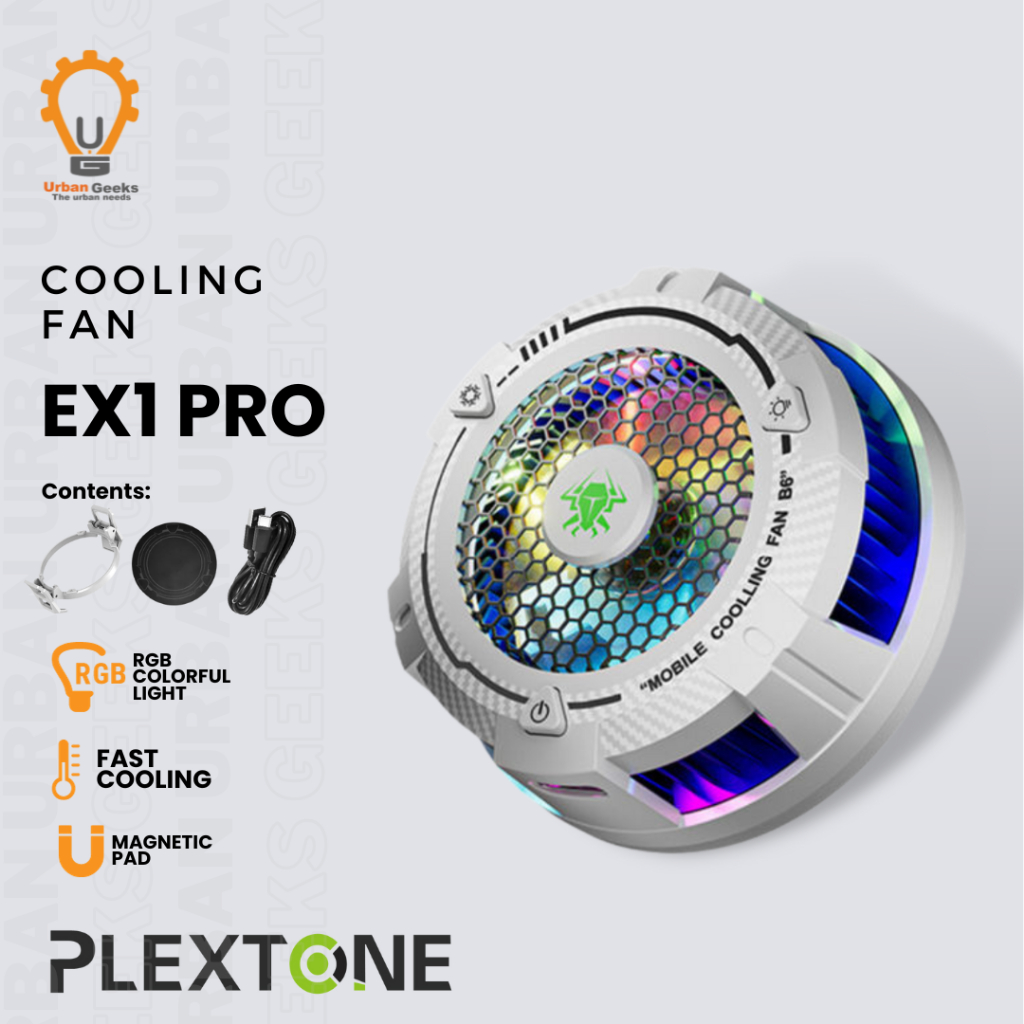 Jual Plextone EX1 Pro Fan Cooler Semiconductor Funcooler Magnetic Radiator with RGB Pendingin HP ...