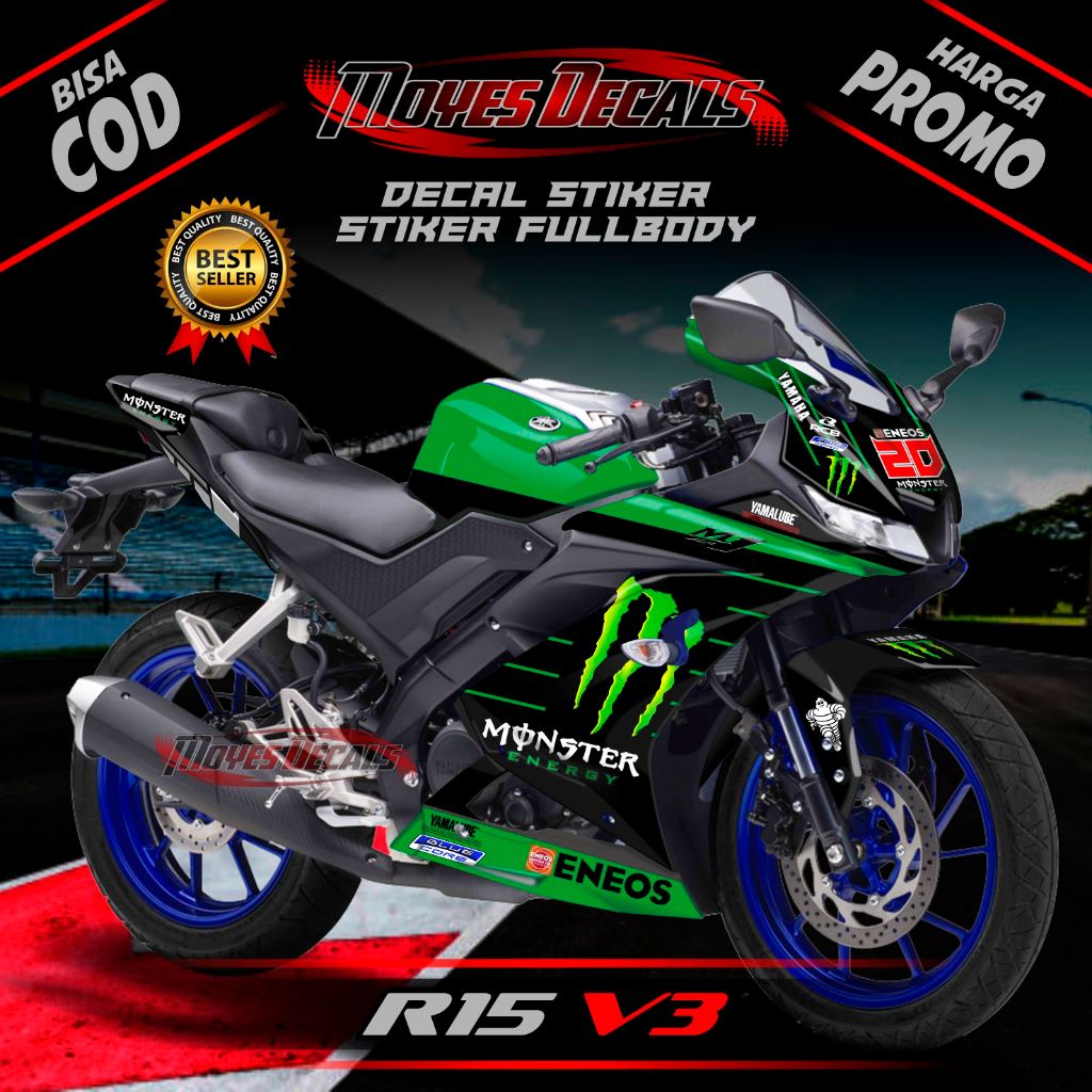 Jual Decal Stiker Variasi Fullbody Yamaha R15 Design Modiv Monster ...