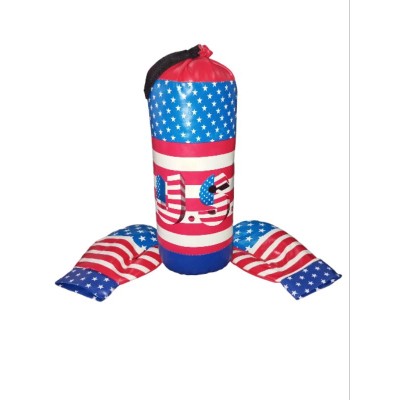 Jual Mainan Anak Samsak Tinju/Boxing Jala USA Flag | Shopee Indonesia