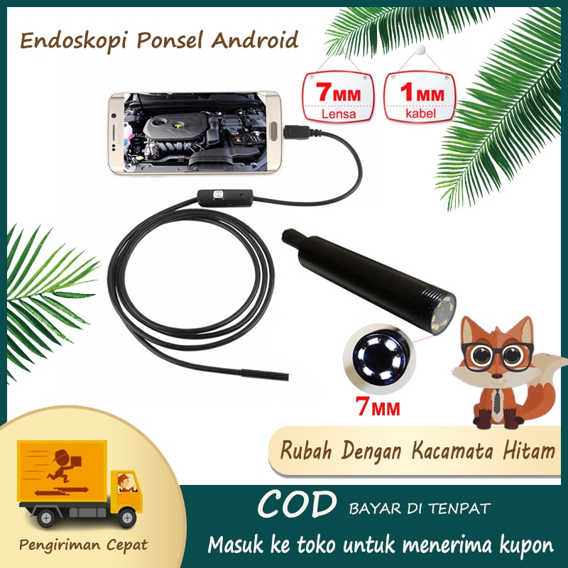 Jual 【Dalam Stok】ENDOSCOPE KABEL Camera Android 1M/7MM LENS Pengintai ...