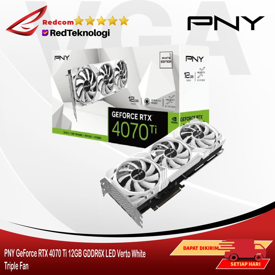 Jual PNY GeForce RTX 4070 Ti 12GB GDDR6X LED Verto White Triple Fan ...