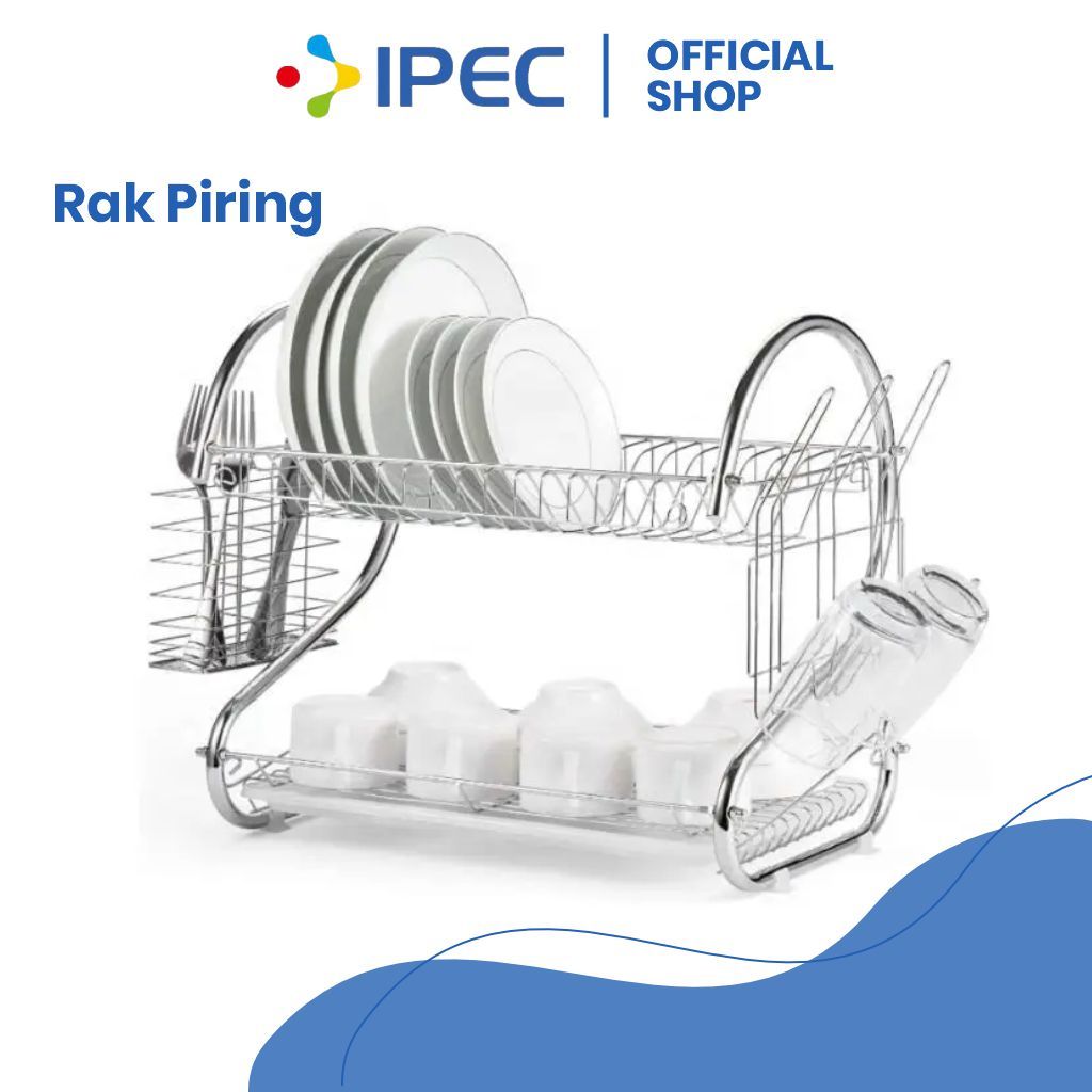 Jual Rak Piring Stainless Minimalist 2 Susun Tingkat Peralatan Dapur ...