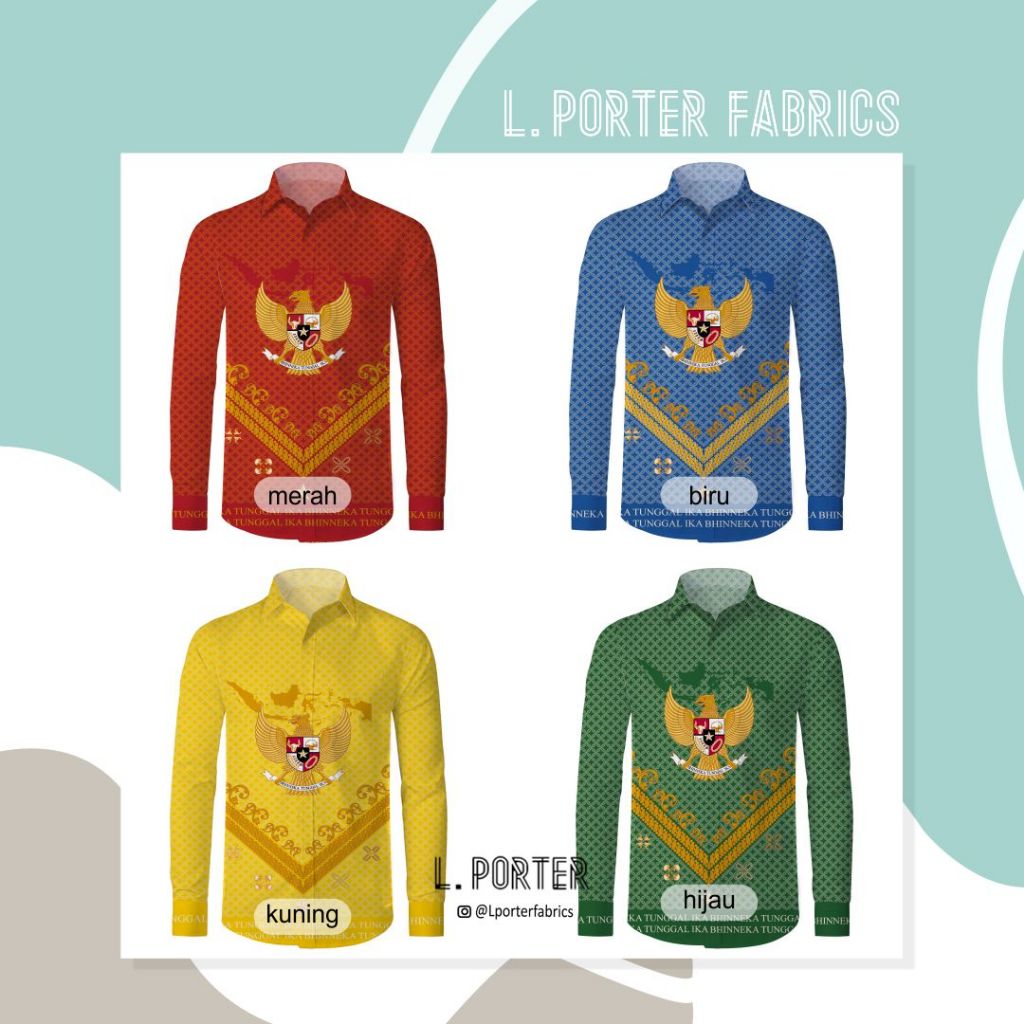 Jual Batik Garuda Batik Katun 2,4 mtr Garuda Pancasila Batik Partai ...