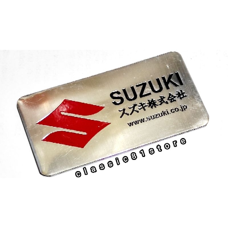Jual EMBLEM SUZUKI MOTOR. CO. JP KANJI PLAT STAINLESS (90mm x 45mm ...