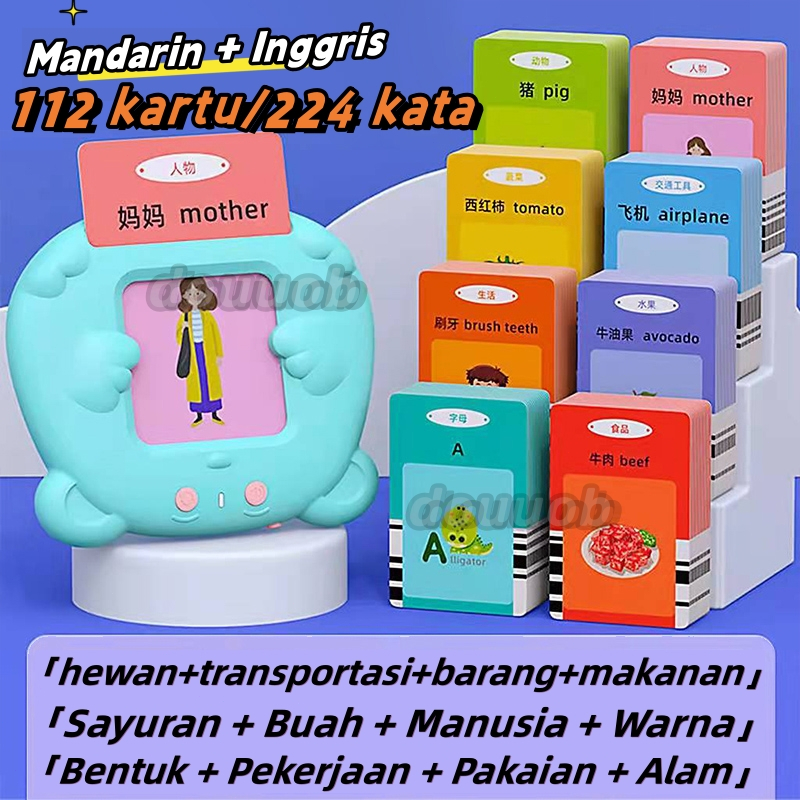 Jual Card Early Education Bilingual Device / Mainan Flash Card Bersuara ...