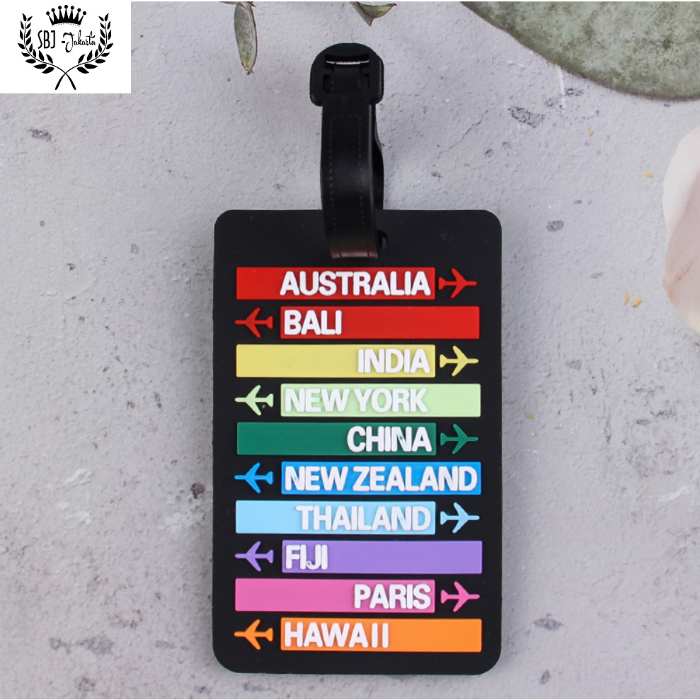 Jual Travel Luggage Tag Label Koper berlin aussie aneka motif | Shopee ...