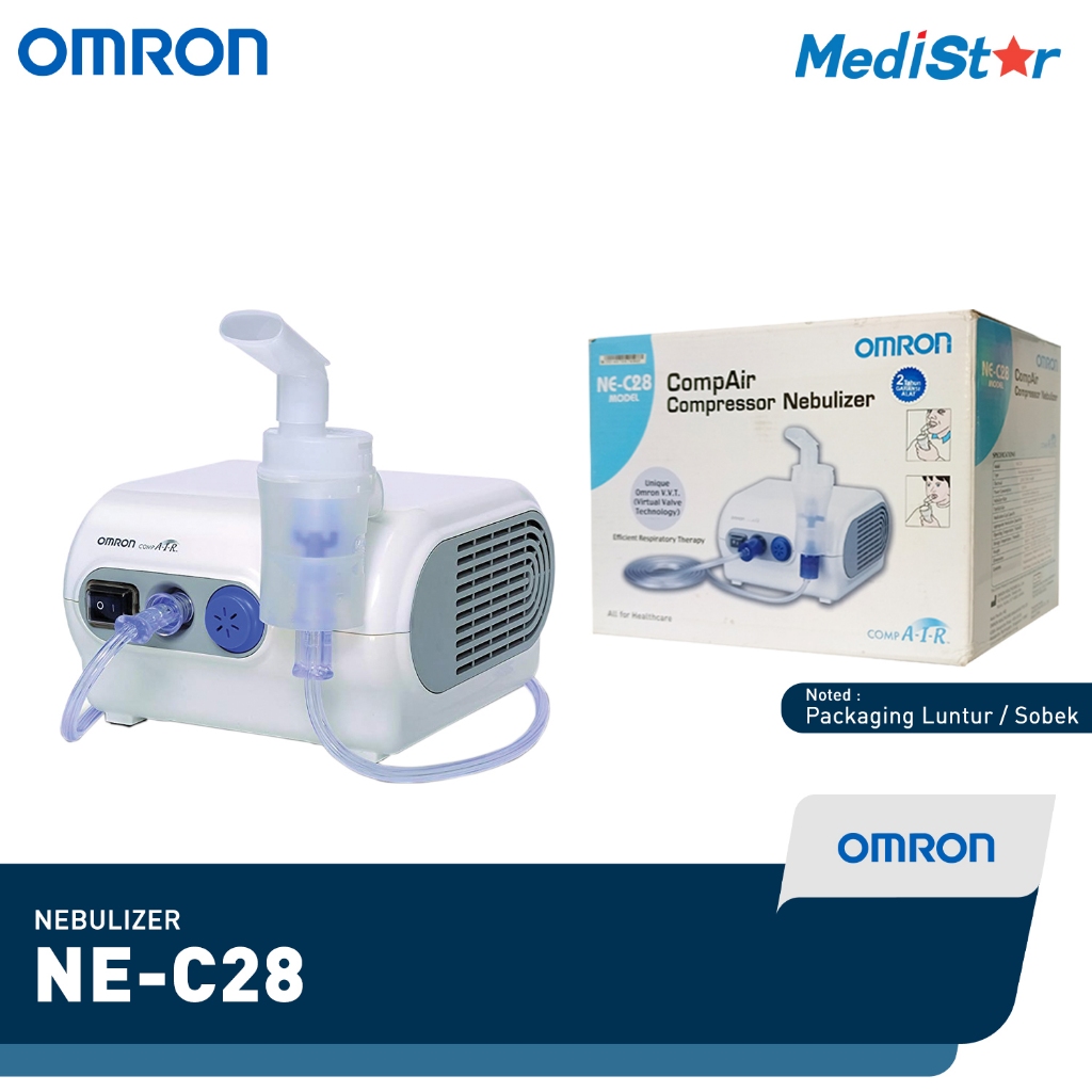 Jual OMRON - Nebulizer Compressor NE C28 Alat Terapi Uap Pernafasan | Shopee Indonesia