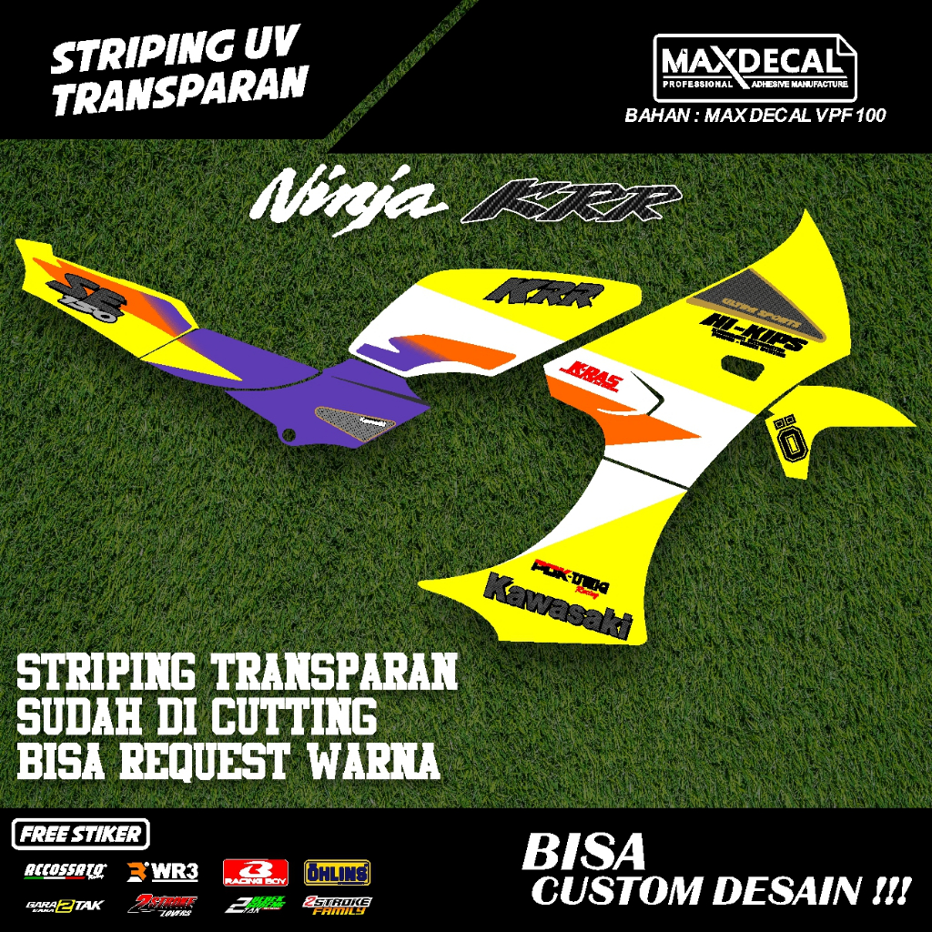 Jual STIKER STRIPING TRANSPARAN NINJA SSR FACELIFT LIS STICKER UV SEMI ...