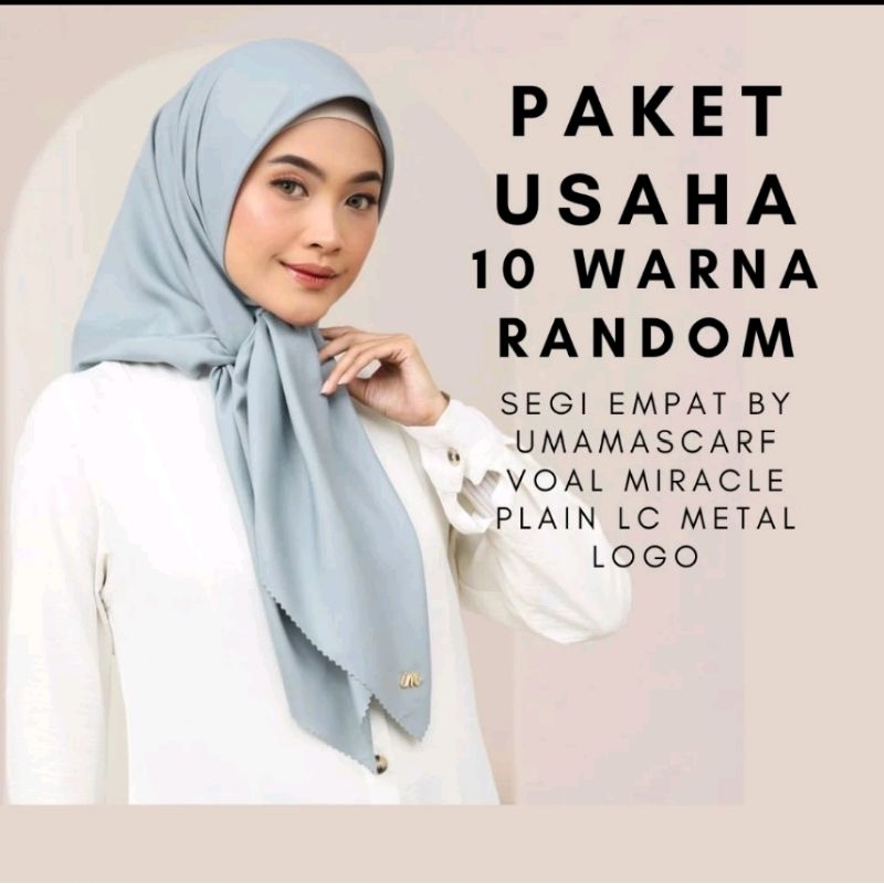 Jual PAKET USAHA UMAMA SCARF VOAL MIRACLE PLAIN ICON (umama polos ...