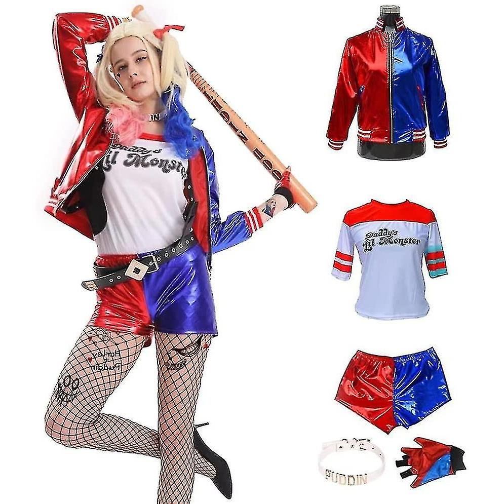 Jual CC-68 harley quinn suicide squad cosplay costume kostum karakter ...