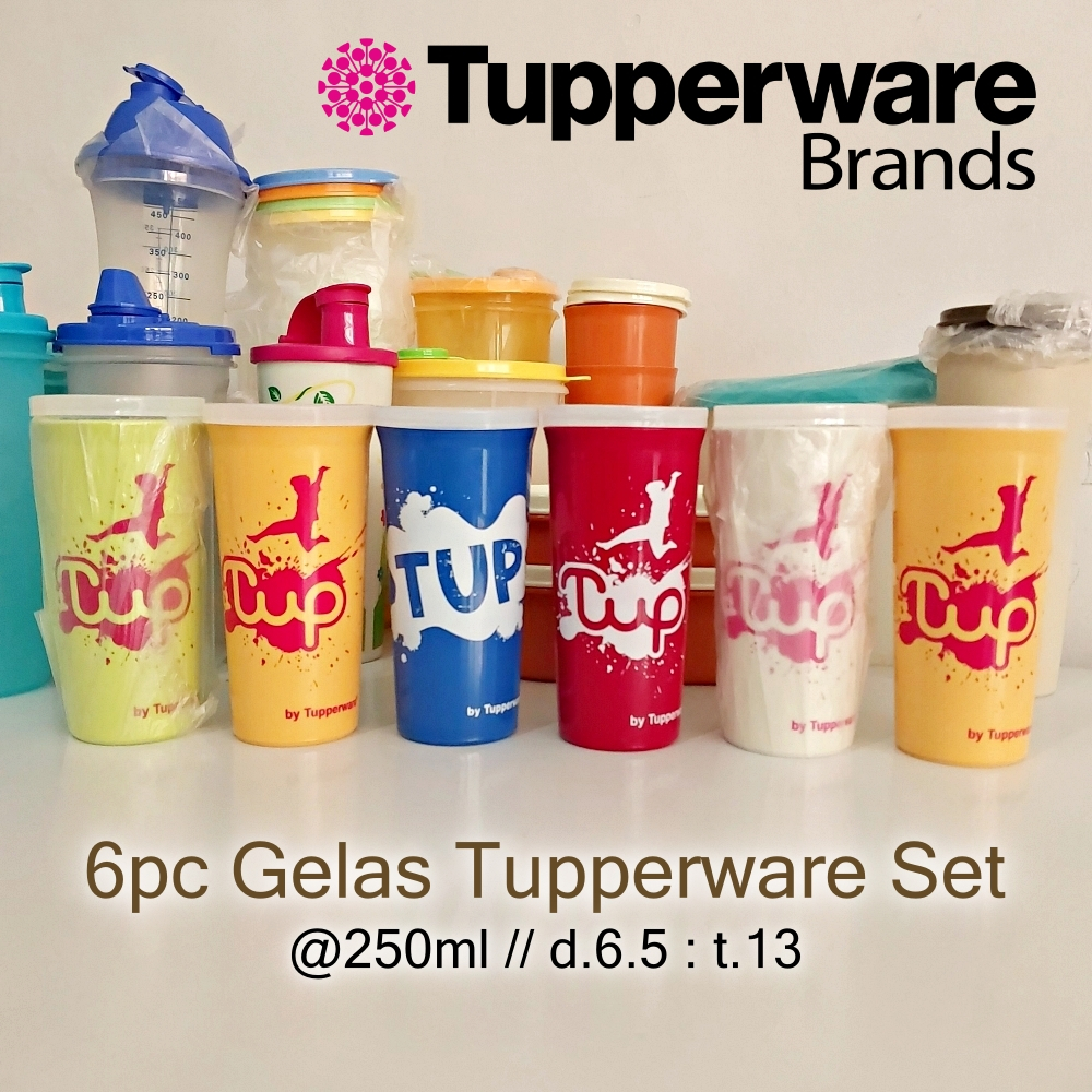 Jual TUPPERWARE TUMBLER MINI 6PC Gelas Plastik | Shopee Indonesia