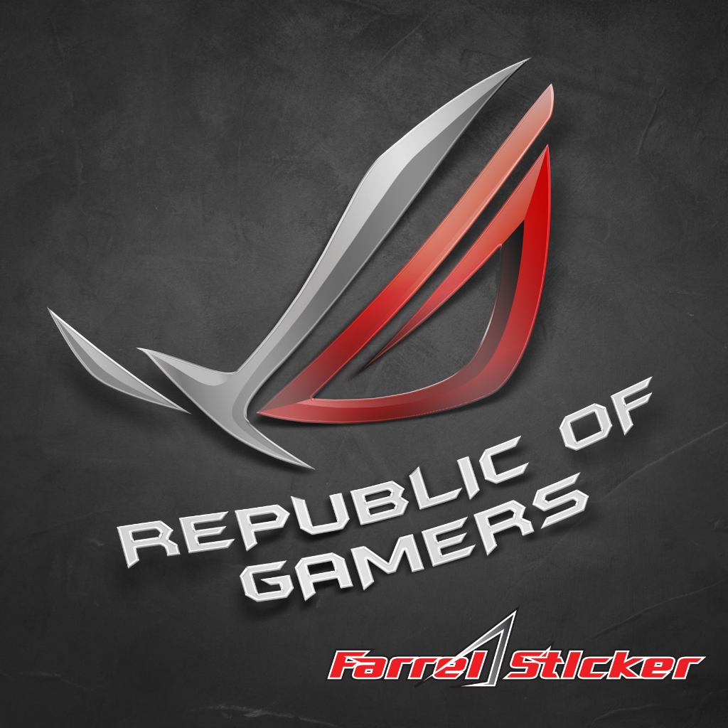 Jual Stiker ROG sticker Republic of Gamer HP laptop Handphone UV DTF ...