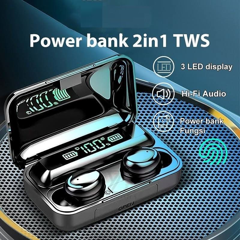 Jual Headset Bluetooth TWS F9-5 M19 LED Touch Smart Display With ...