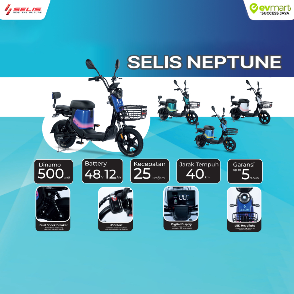 Jual SEPEDA LISTRIK SELIS ASTRO/NEPTUNE/SATURN | Shopee Indonesia