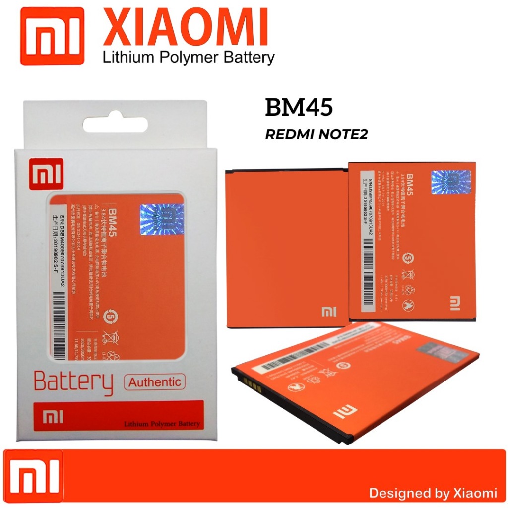 Jual Battery Baterai For Redmi Note 2 BM45 Batrai Batre Hp Handphone ...