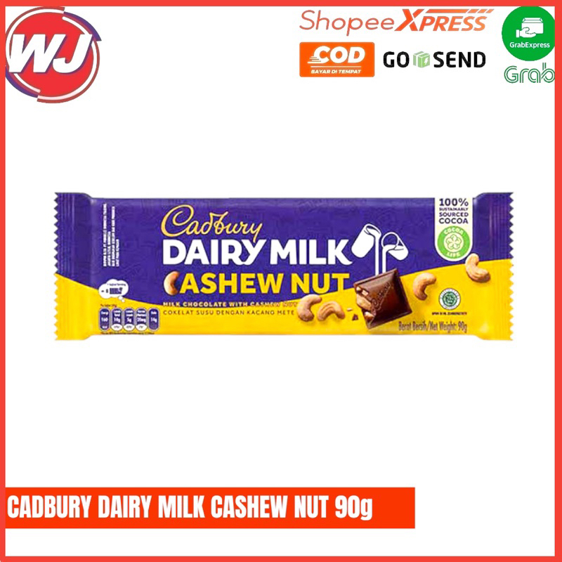 Jual CADBURY DAIRY MILK CASHEW MNUT 90g | Shopee Indonesia