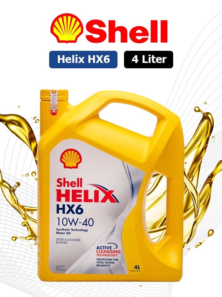 Jual Shell Helix HX6 10w-40 4 Liter 100% ASLI ORI | Shopee Indonesia