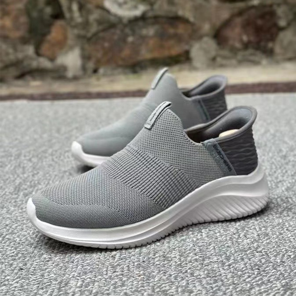 Jual SKECHERS kasual sepatu casual sepatu pria hitam slip on cowok ...