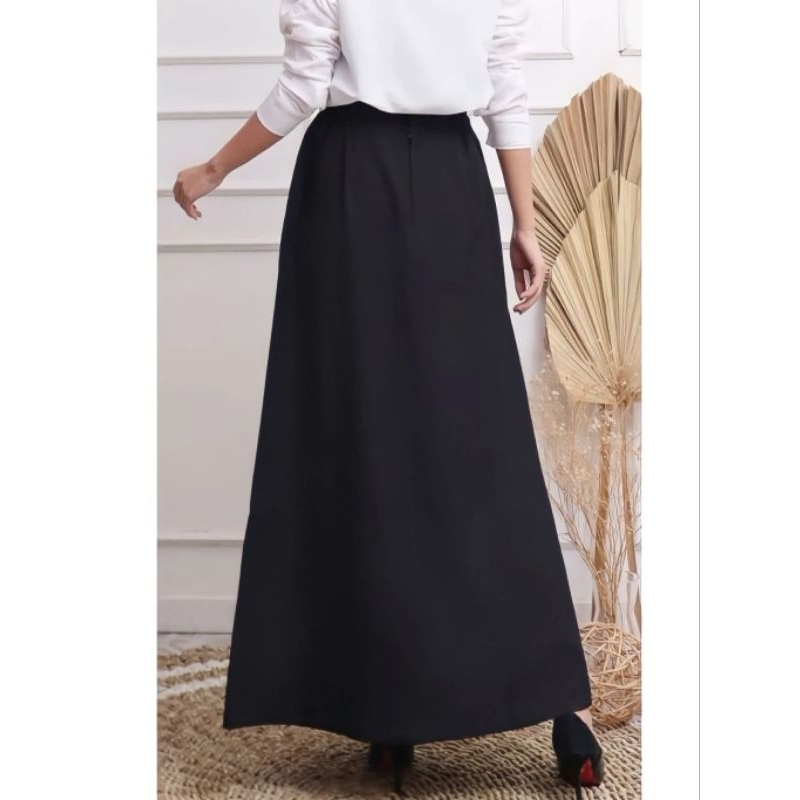 Jual ROK HITAM MODEL A LINE MAXI (FORMAL) PREMIUM QUALITY | Shopee ...