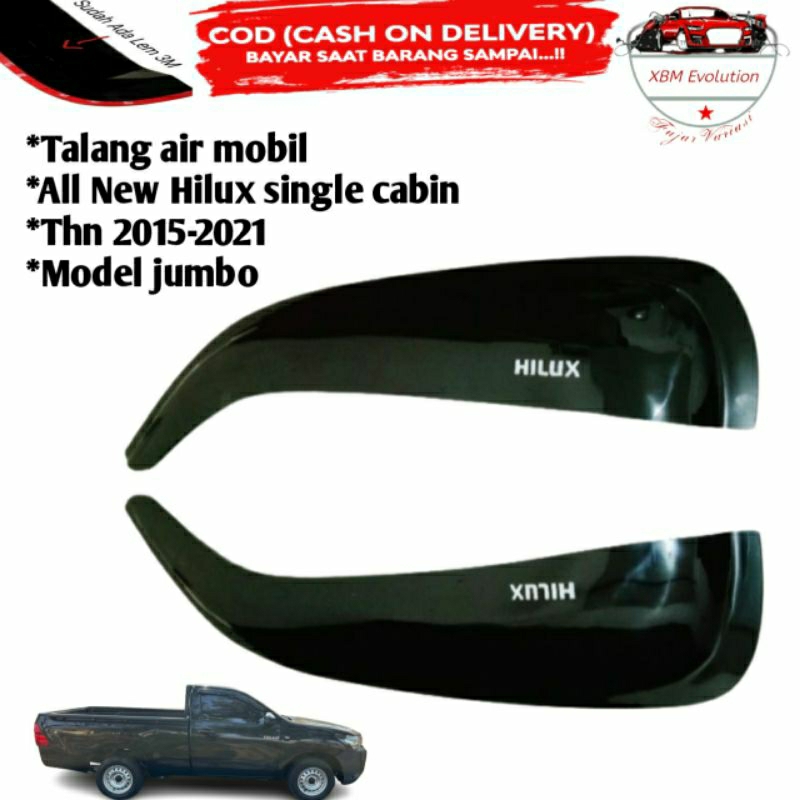 Jual Talang air all new hilux 2015-2021 single cabin model slim,jumbo,flat high quality | Shopee ...