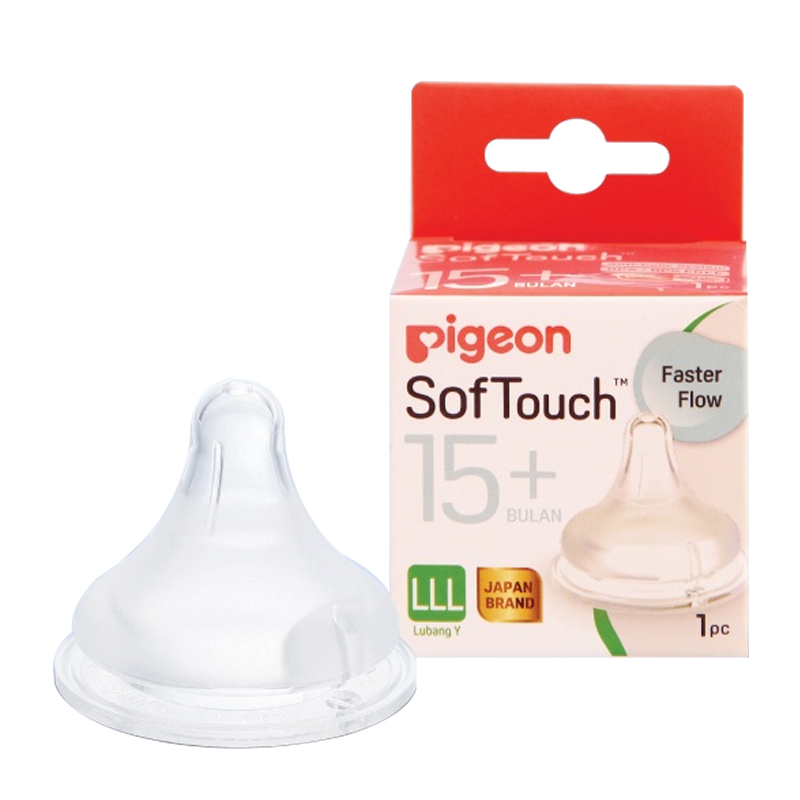 Jual PIGEON Dot SofTouch Peristaltic Plus Nipple untuk Botol Wide Neck (1 Pc) | Shopee Indonesia