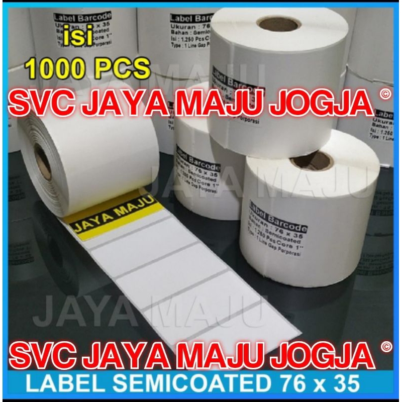 Jual 76 X 35 SEMICOATED PUTIH - 1 LINE - FACE IN - ISI 1.000 PCS ...