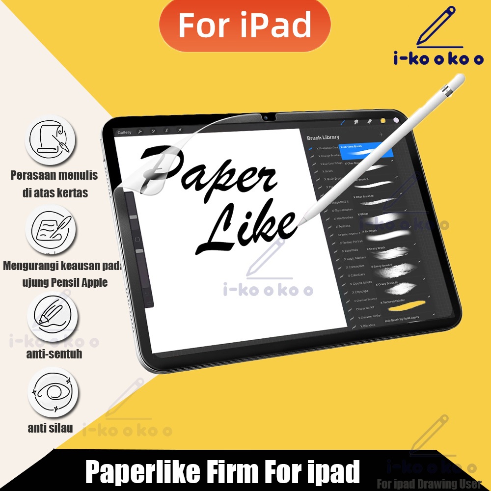 Jual i-kookoo ipad Paperlike Anti Gores iPad Pro Paperlike Film Kent ...