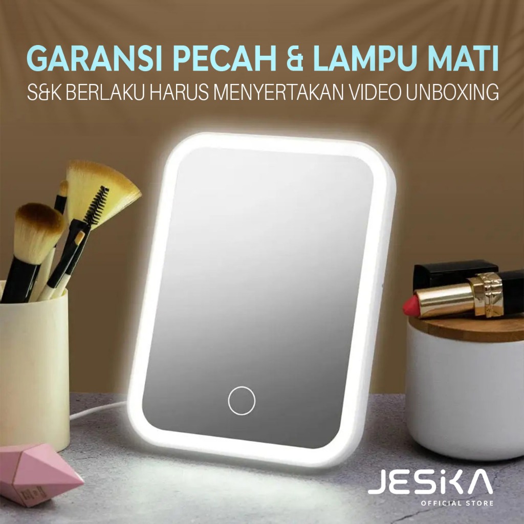 Jual Cermin lampu led kaca rias mirror dengan lampu touch screen ...
