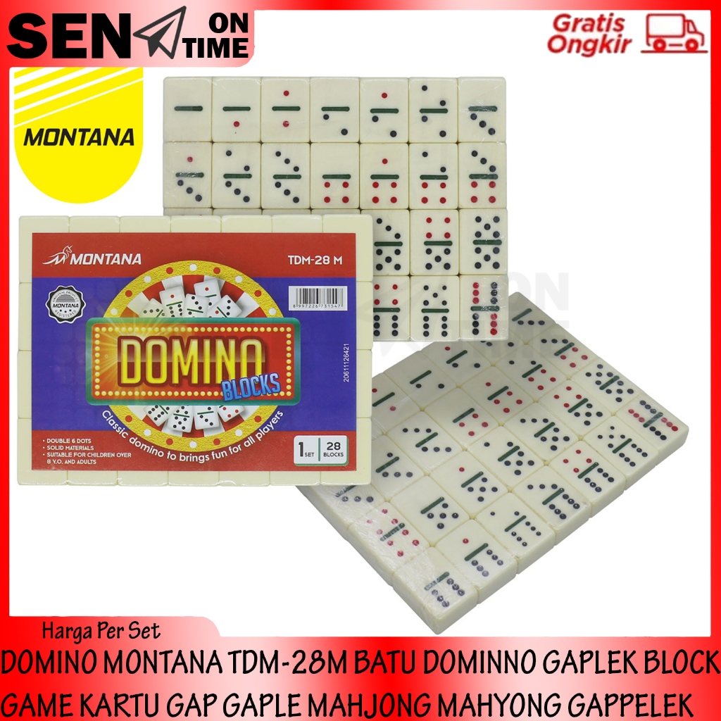 Jual GAPLEK DOMINO GAPLE BATU MONTANA TDM-28M BLOCK GAME KARTU GAPELEK ...