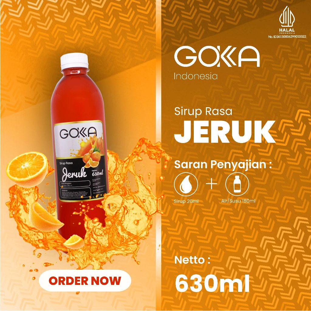 Jual Gokka Sirup Rasa Jeruk / Minuman Syrup Gokka Rasa Jeruk 630ml ...