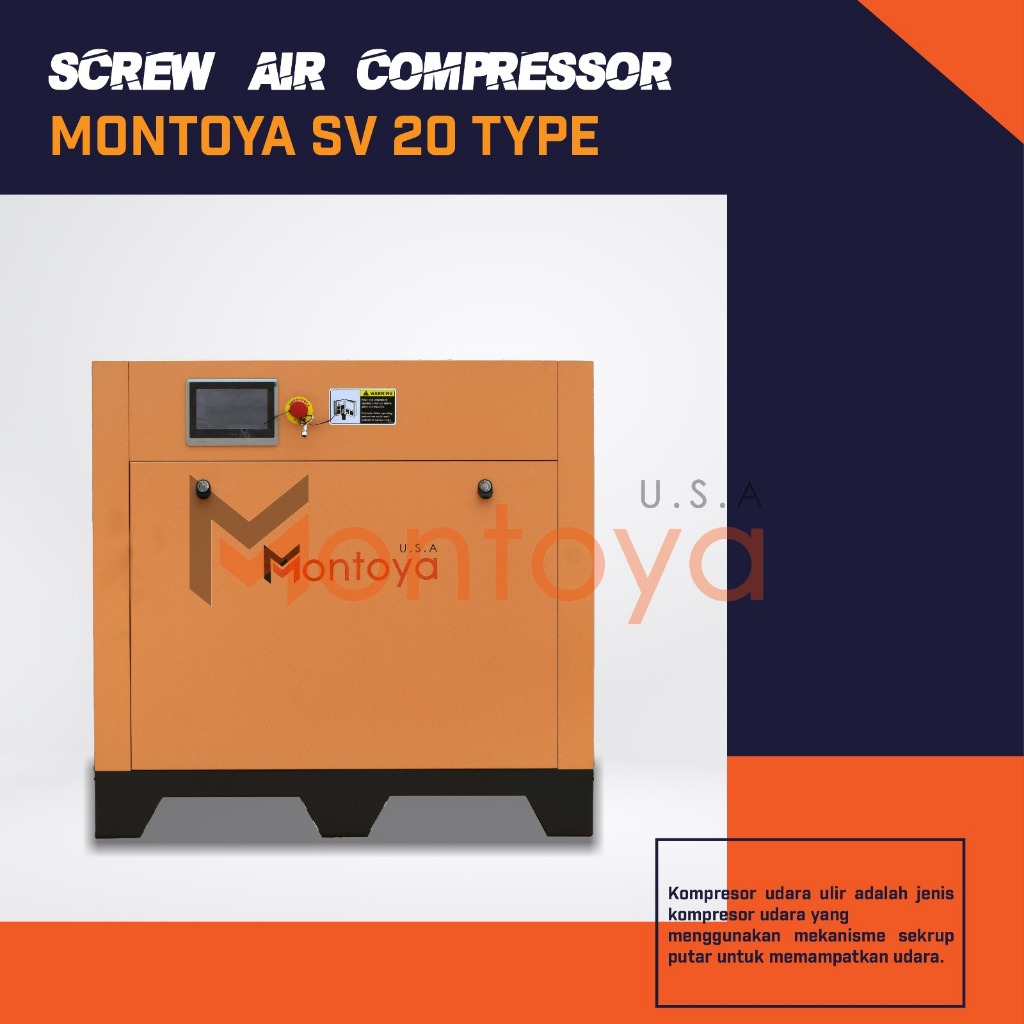 Jual Screw Kompresor 30 hp 22 kw SV 30 Montoya U.S.A Kompresor Screw 30 hp | Shopee Indonesia