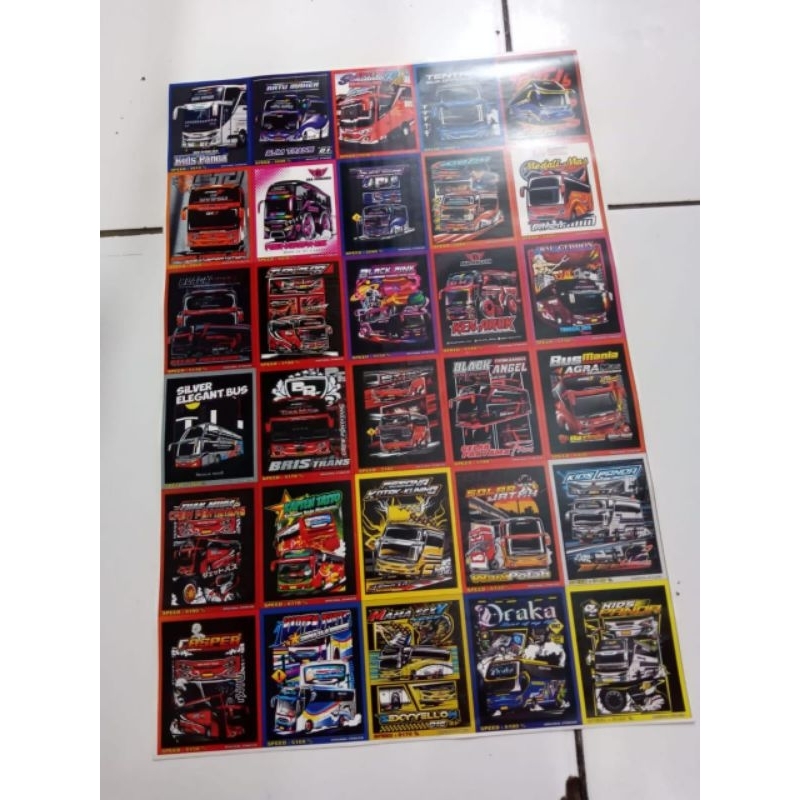 Jual STIKER BUS BASURI ISI 30 KOTAK/ STIKER BUS BASURI VIRAL | Shopee ...