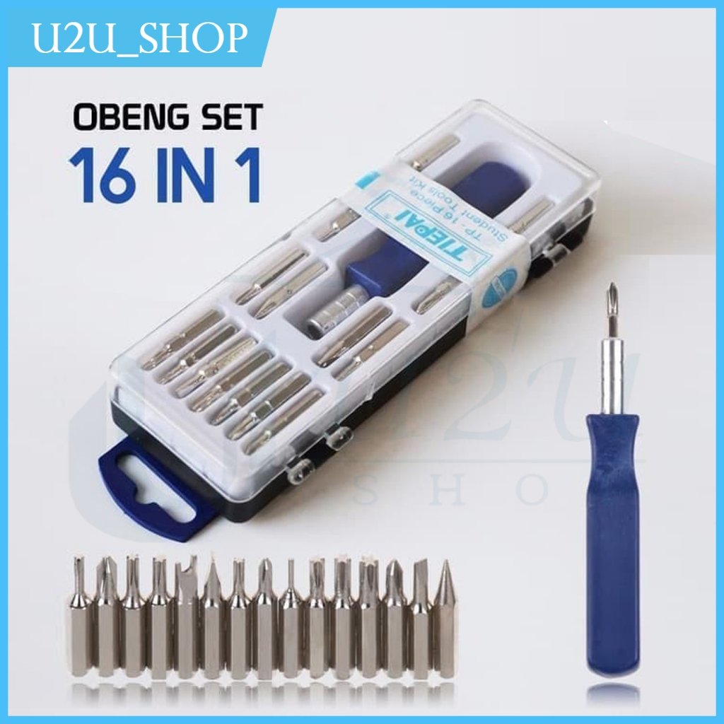 Jual Obeng Set Multi 16 In 1 - Obeng Mini Set Multifungsi | Shopee ...