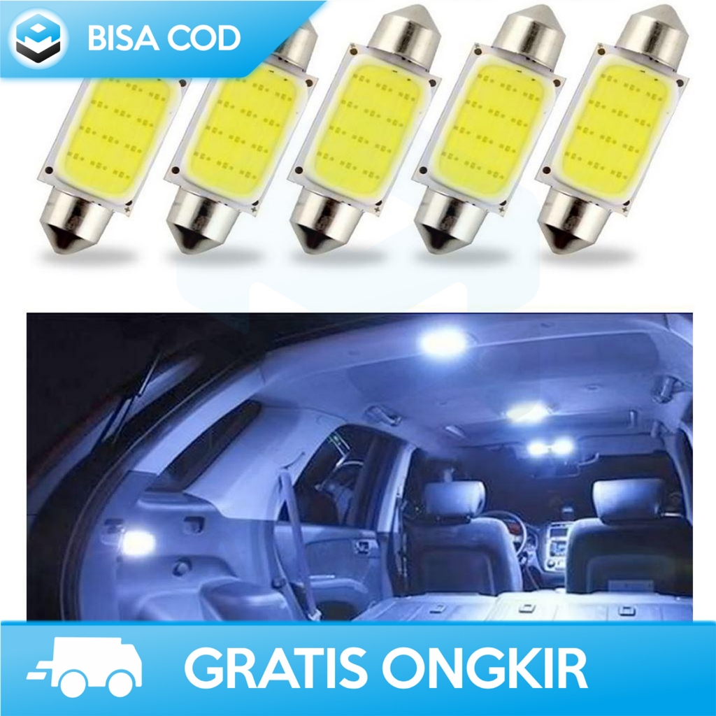 Jual LAMPU INTERIOR KABIN MOBIL LED PLAFON PLAT DOME LIGHT C5W SUPER ...