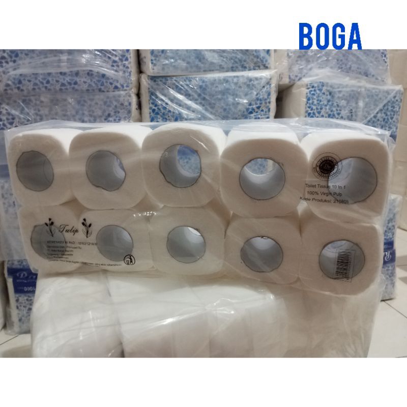 Jual Tissue roll tulip emboss 1 pack 10 roll / tisu roll murah | Shopee ...