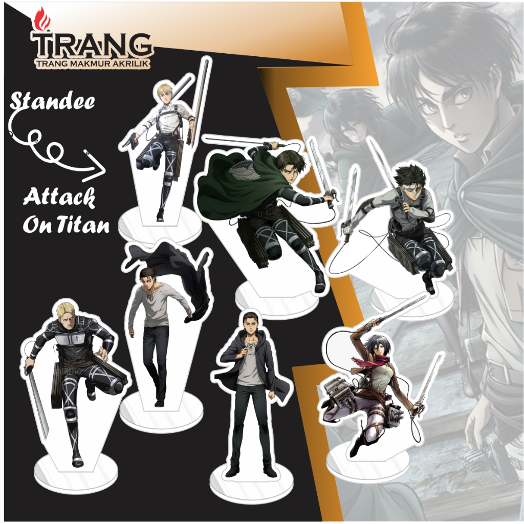 Jual Standee Figure Akrilik Attack On Titan Final / Standing Action ...