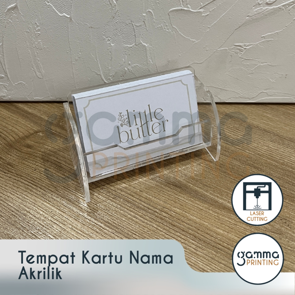 Jual Tempat Kartu Nama / Stand Acrylic Name Card Holder Horizontal ...