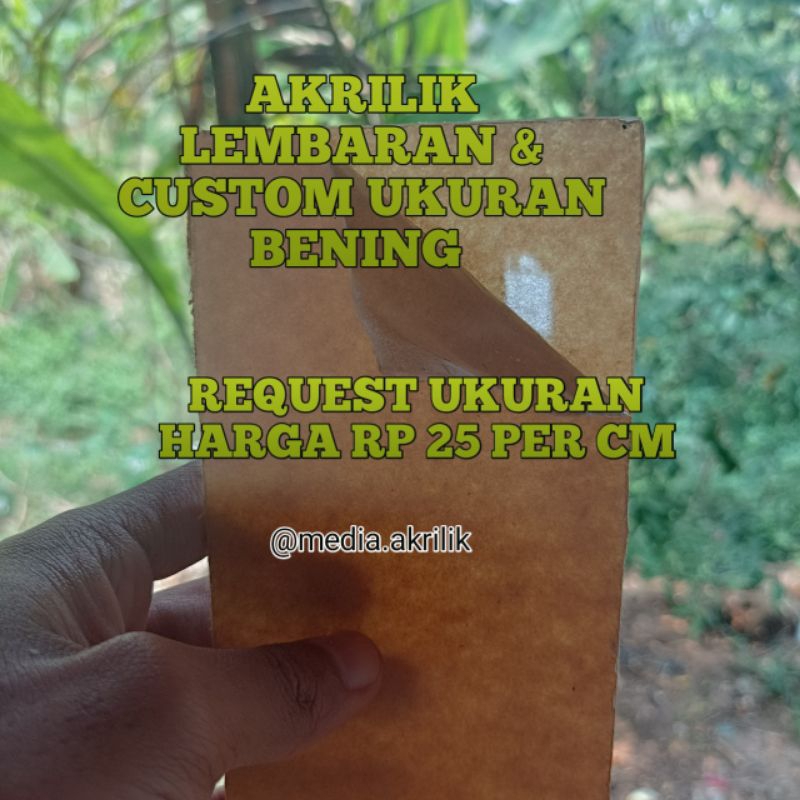 Jual Akrilik Bisa Request Ukuran Custom Acrylic Acrilyc Tebal 2mm 3mm ...