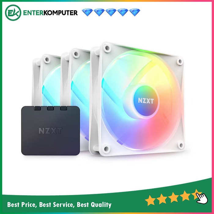 Jual NZXT F120 RGB Core Triple Pack - Matte White - RGB Fans ...