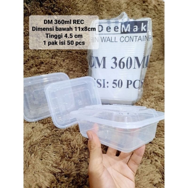 Jual THINWALL KOTAK PANJANG 360ML -360ML isi 25pcs FOOD CONTAINER BOX ...