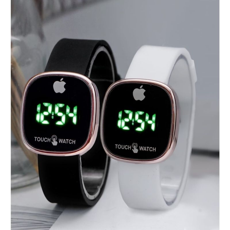 Jual JAM TANGAN LED WANITA DIGITAL DEWASA LAYAR SENTUH STRAP RUBBER ...