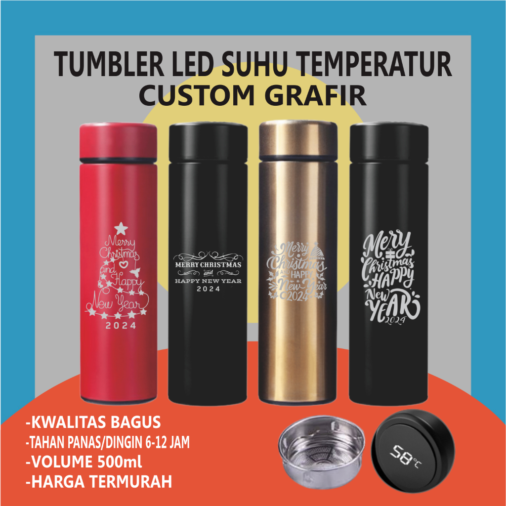 Jual Tumbler LED Temperatur Suhu, Thumbler, Tambler, Tumbler Grafir ...